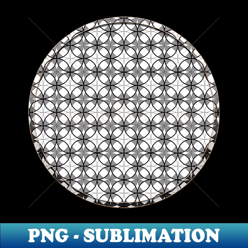 Geometric Japanese Double Shippo Circle Pattern in Gray n.76 | Inspire ...