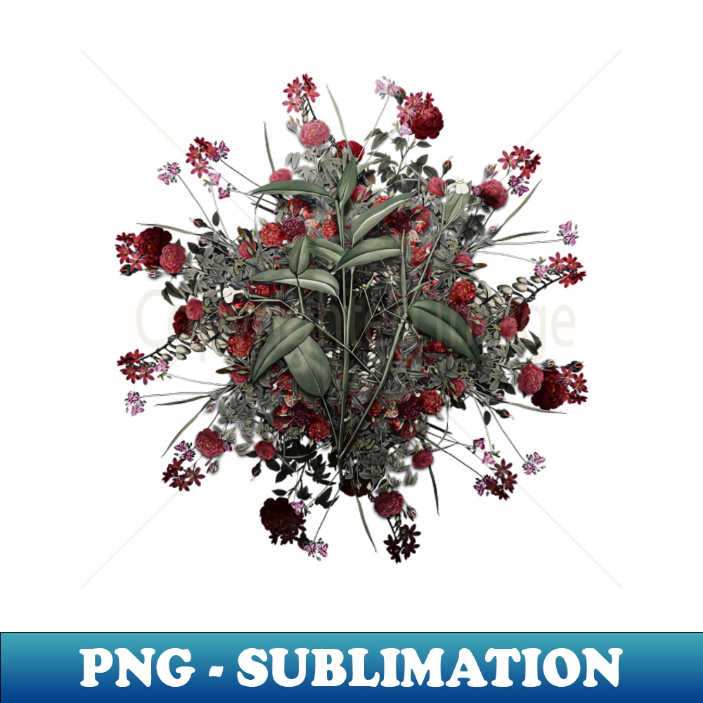 Vintage Maranta Arundinacea Flower Wreath - Decorative Subli | Inspire ...