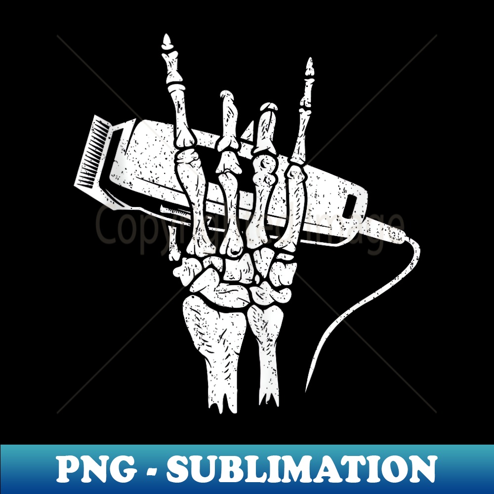 Halloween Barber Hairdresser Hand Rock Skeleton for Men - Ex | Inspire ...