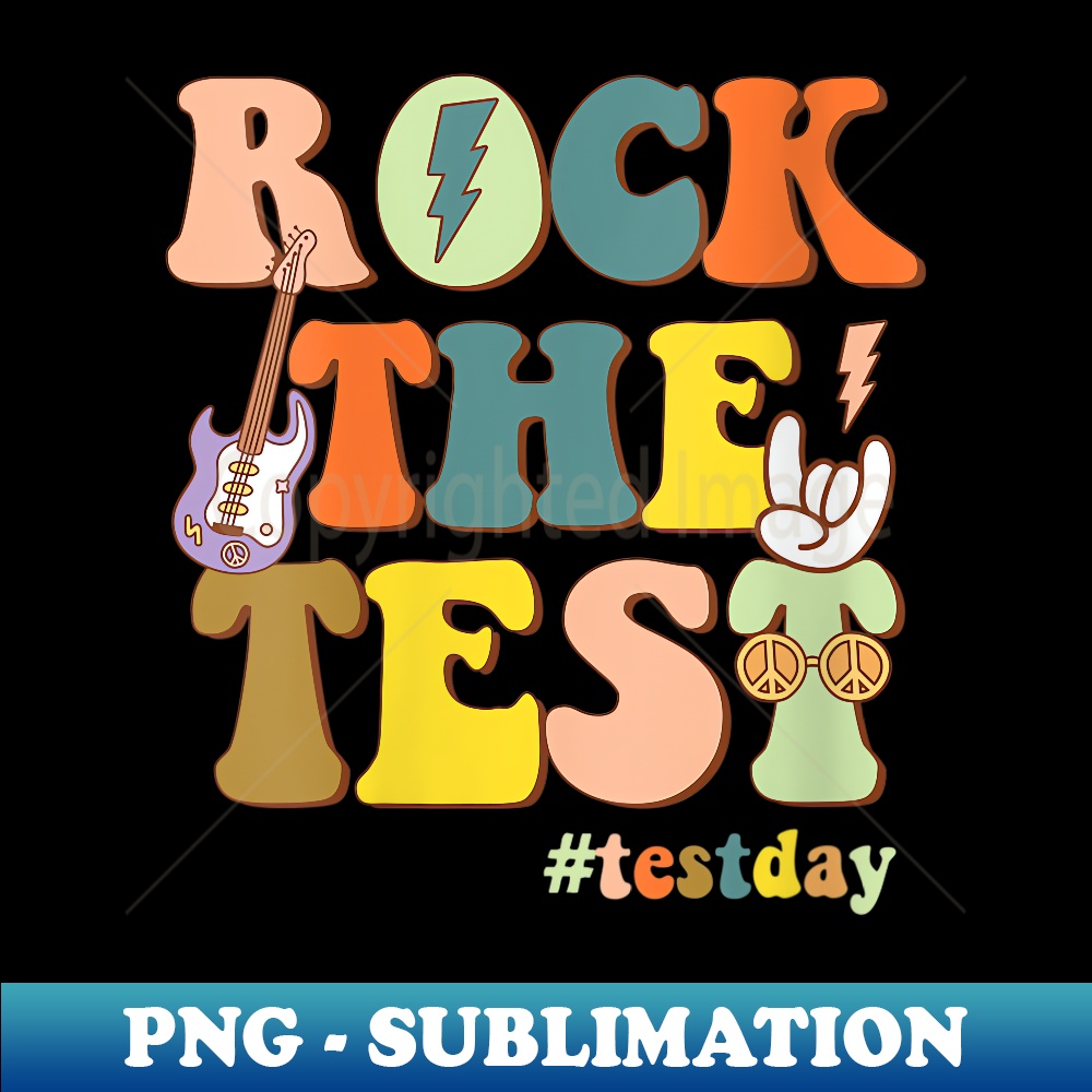 s Retro Motivational Teacher Student Rock The Test Testing D | Inspire ...