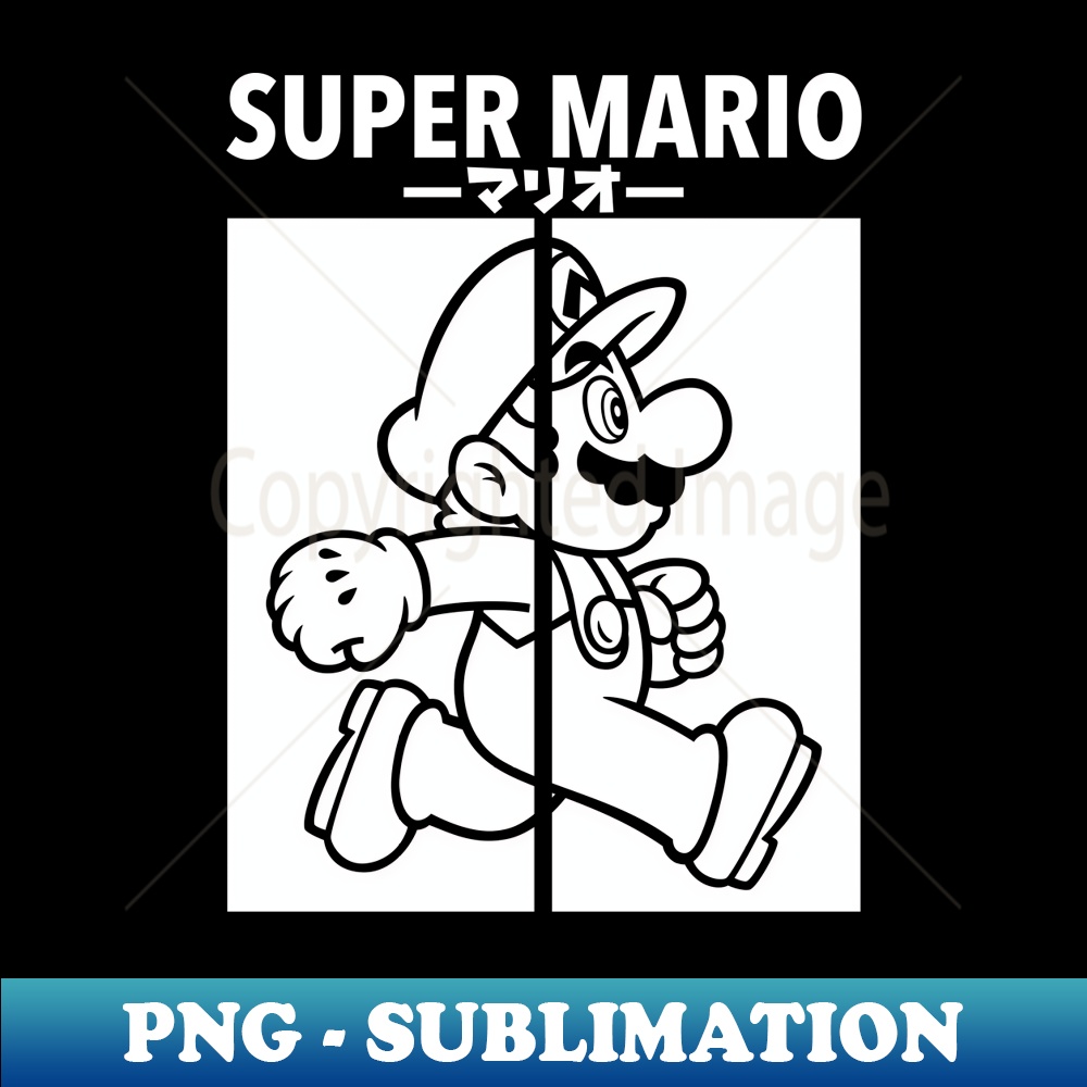 Nintendo Super Mario Split Walk Kanji - PNG Transparent Subl | Inspire ...