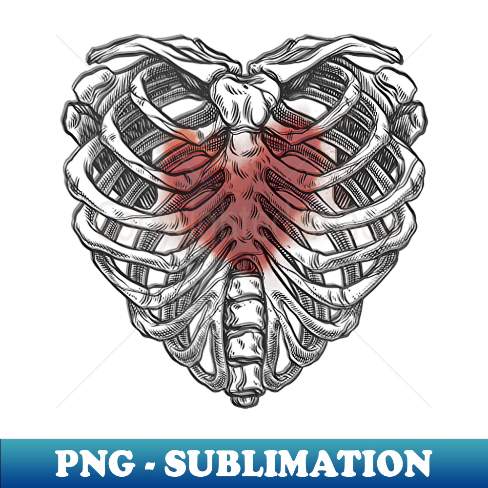 Heart Shaped Ribcage Skeleton Bones Horror Halloween Costume | Inspire ...