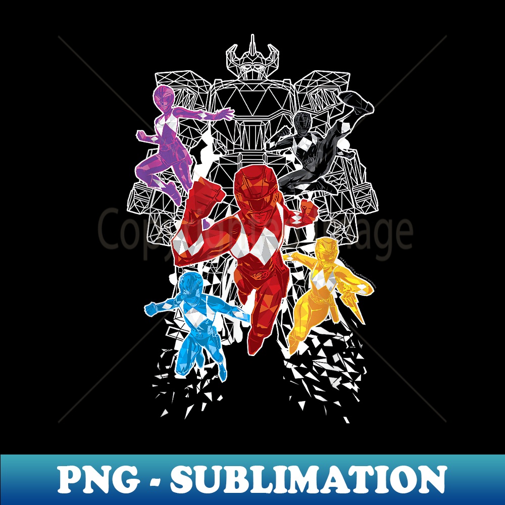 Power Rangers Morphin' Time Group Polygons Outline - Premium | Inspire ...