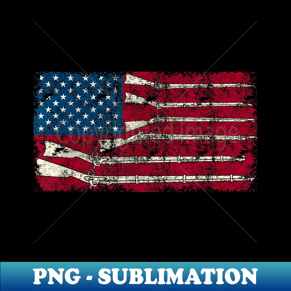 American Flag Flintlock Rifle Stripes Patriotic - Instant PN | Inspire ...