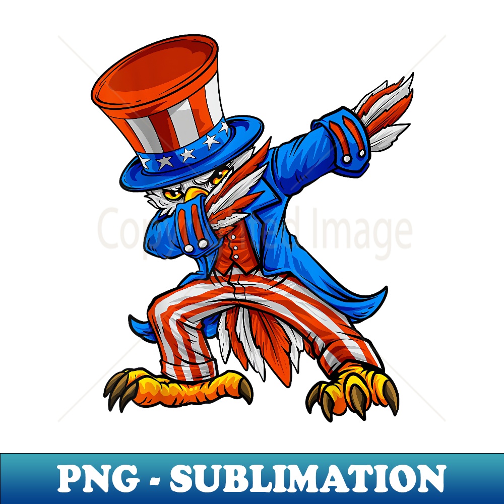 Dabbing American Bald Eagle Uncle Sam Dab T For - Digital Su | Inspire ...