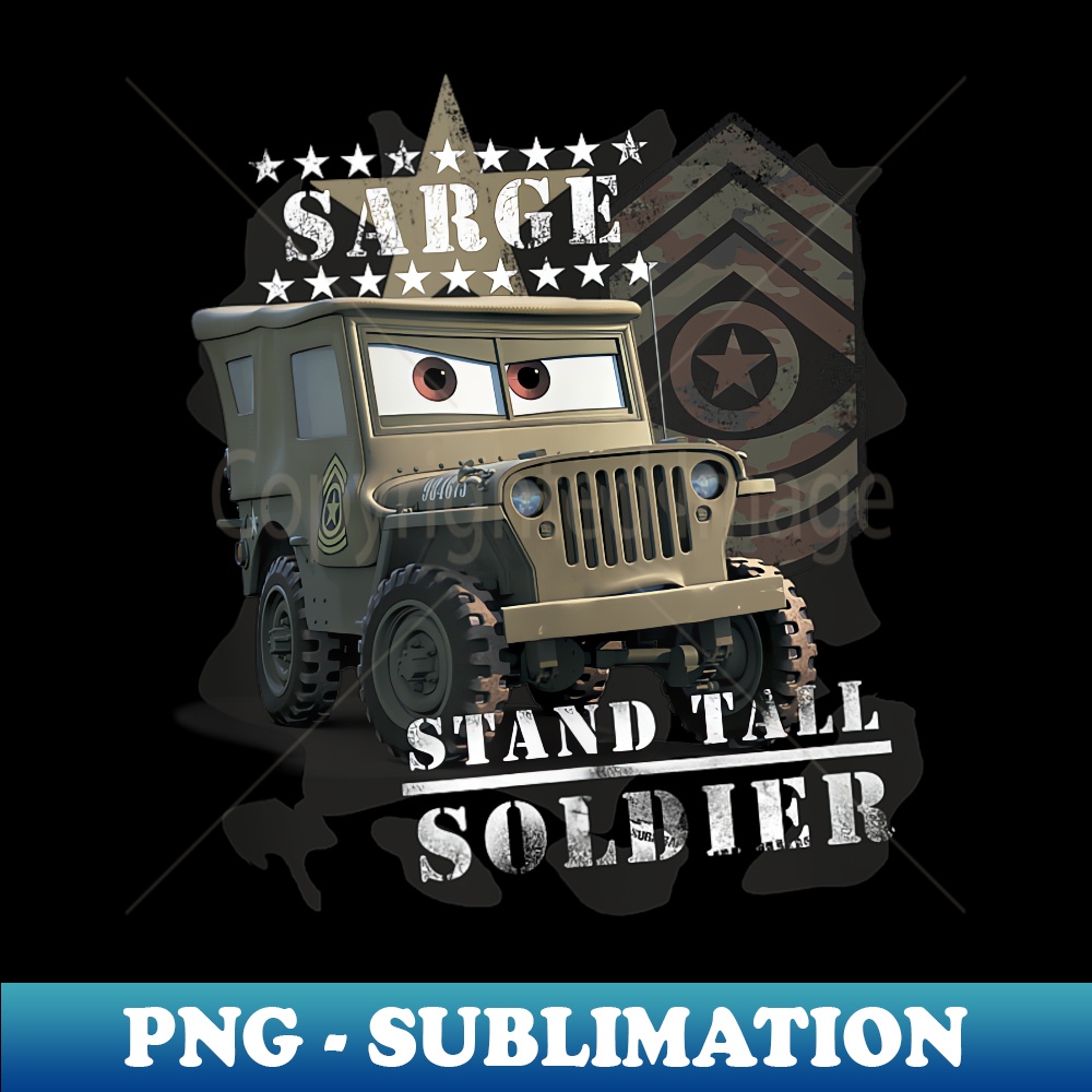 Disney Pixar Cars Sarge Stand Tall Soldier Vintage Shot - Hi | Inspire ...
