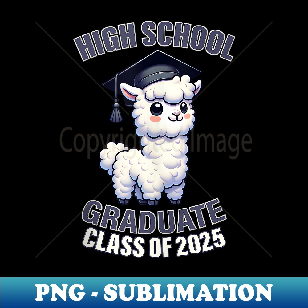 High School Graduate 12th Grade Class of 2025 Llama Alpaca - | Inspire ...