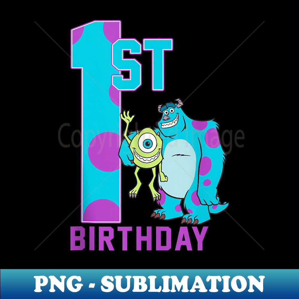 Disney Pixar Monsters Inc. Mike & Sully Happy 1st Birthday - | Inspire ...