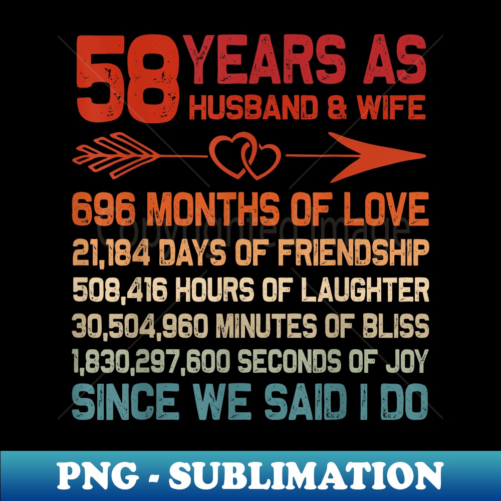 58 Years as Husband & Wife 58th Anniversary for Couple - Ins | Inspire ...