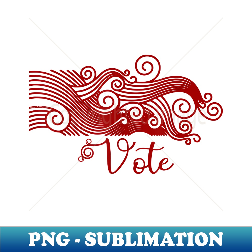 Pretty Vote Red Wave - High-Quality PNG Sublimation Download | Inspire ...