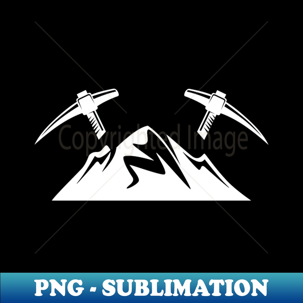 Mountains with pickaxe climber miner mining - Instant Sublim | Inspire ...