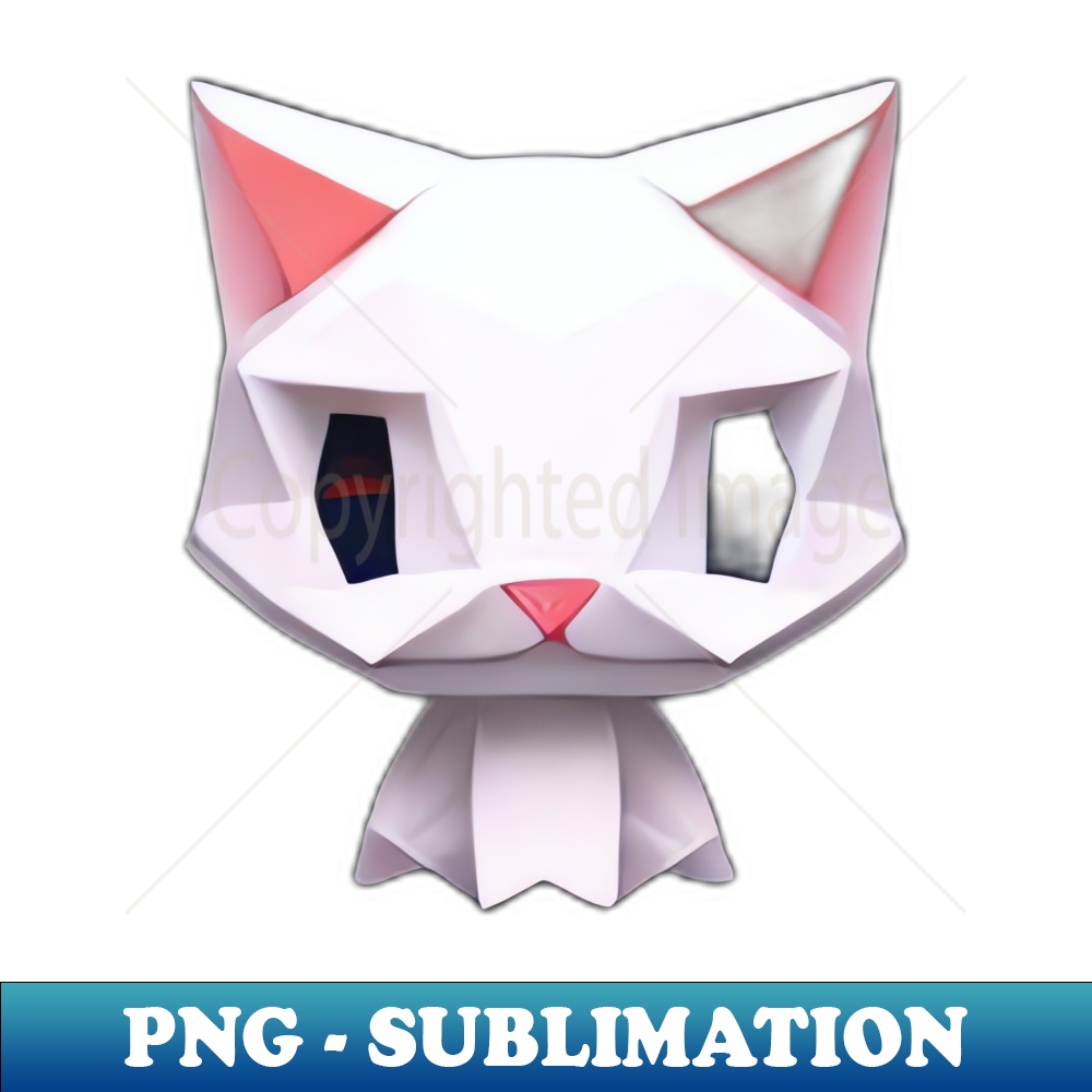 Origami Cat Bot - High-Quality PNG Sublimation Download | Inspire Uplift