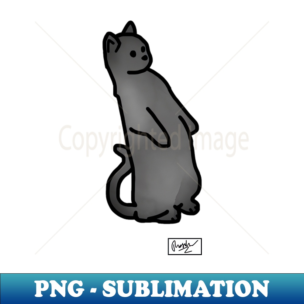 Standing Cat Doodle - Instant PNG Sublimation Download | Inspire Uplift