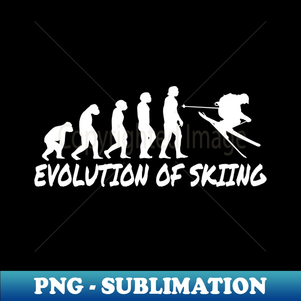 Evolution of the skier Skier - Modern Sublimation PNG File | Inspire Uplift