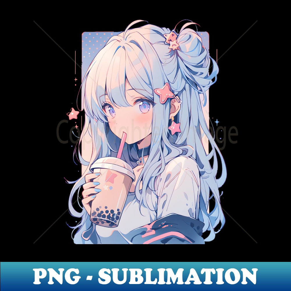 Boba Tea Anime Girl Manga Kawaii Japanese Bubble Tea - Uniqu - Inspire ...