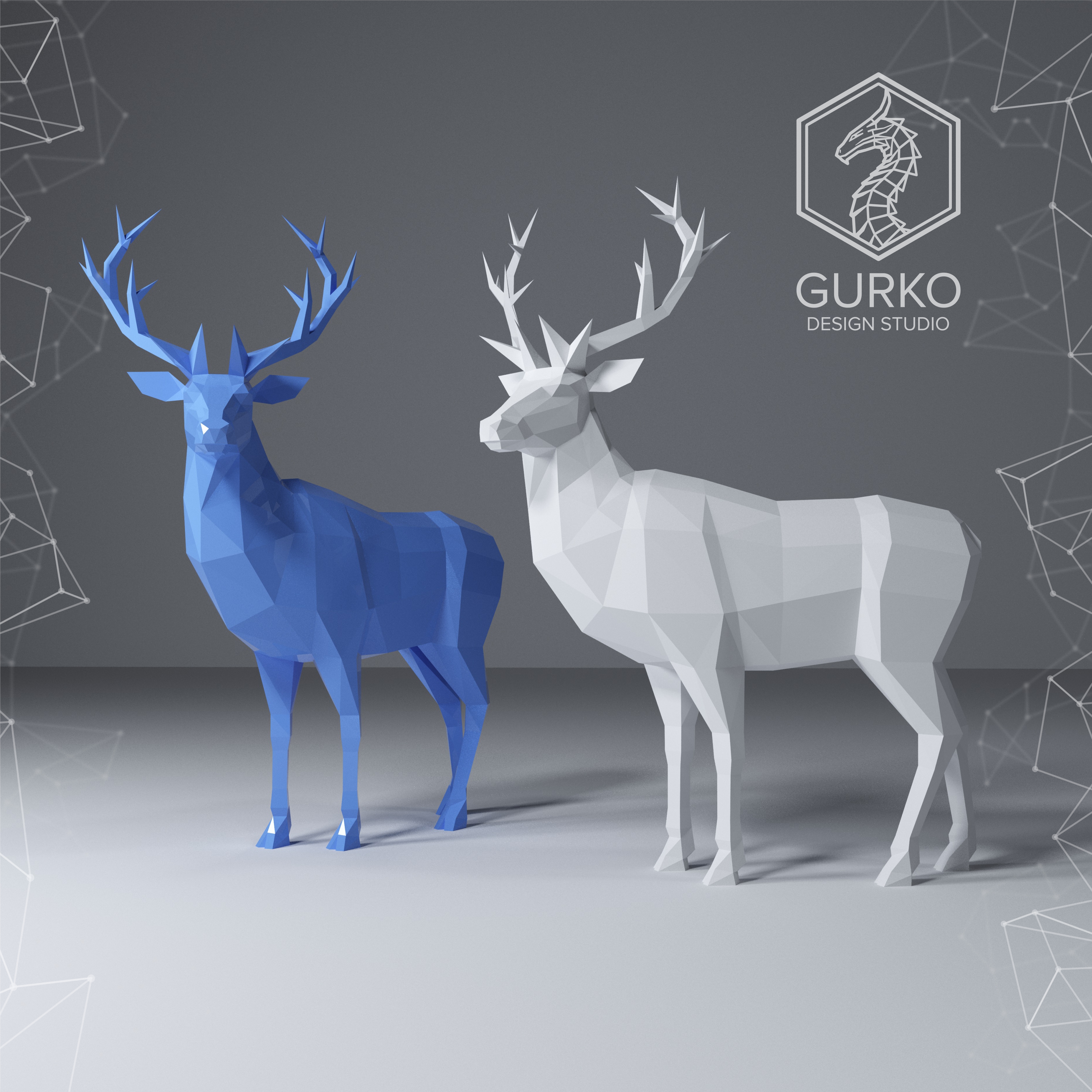 Red Deer Papercraft, Pdf, Gurko, Pepakura, Template, 3D Orig | Inspire ...