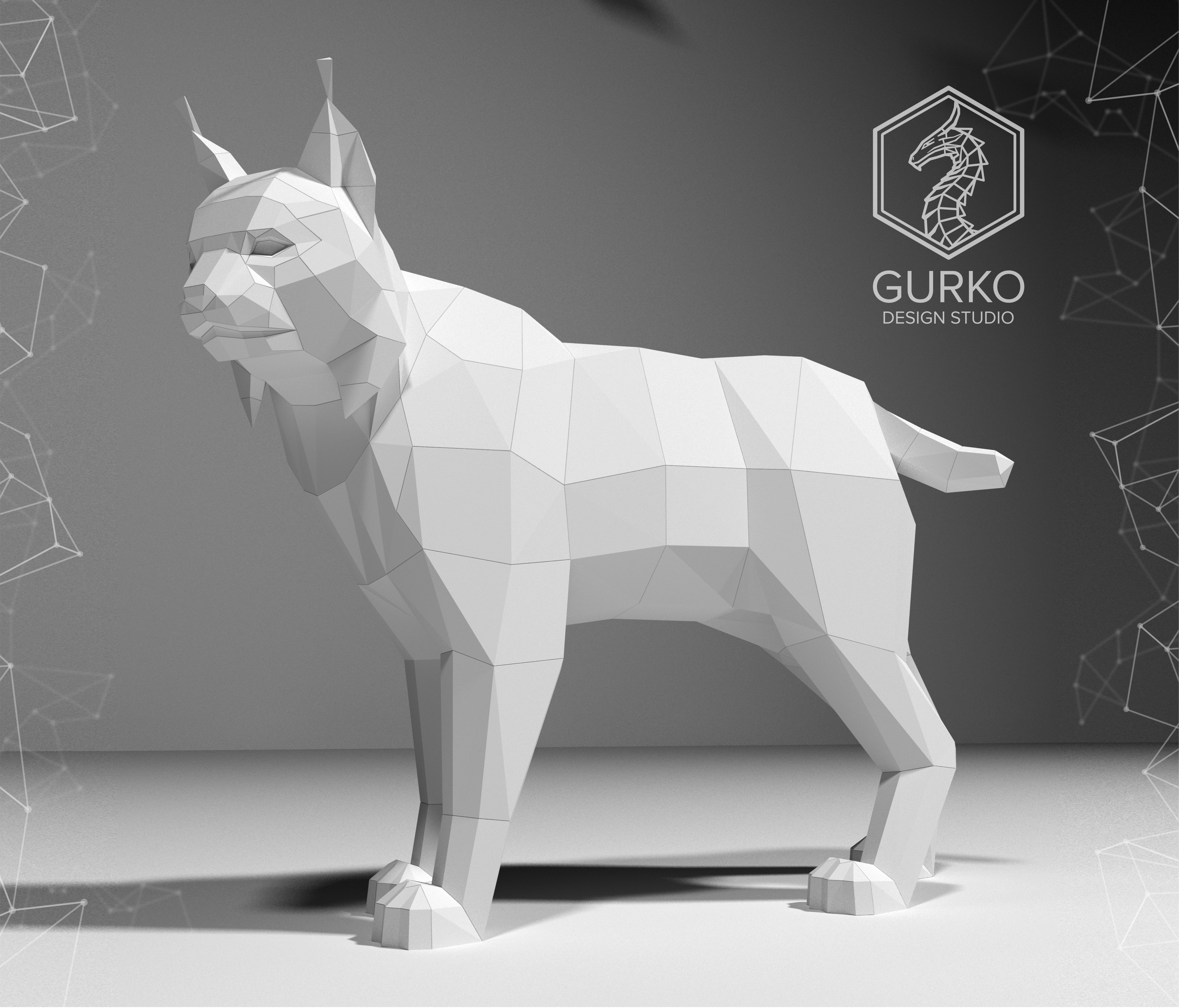 Lynx Papercraft, Pdf, Gurko, Pepakura, Template, 3D Origami, | Inspire ...