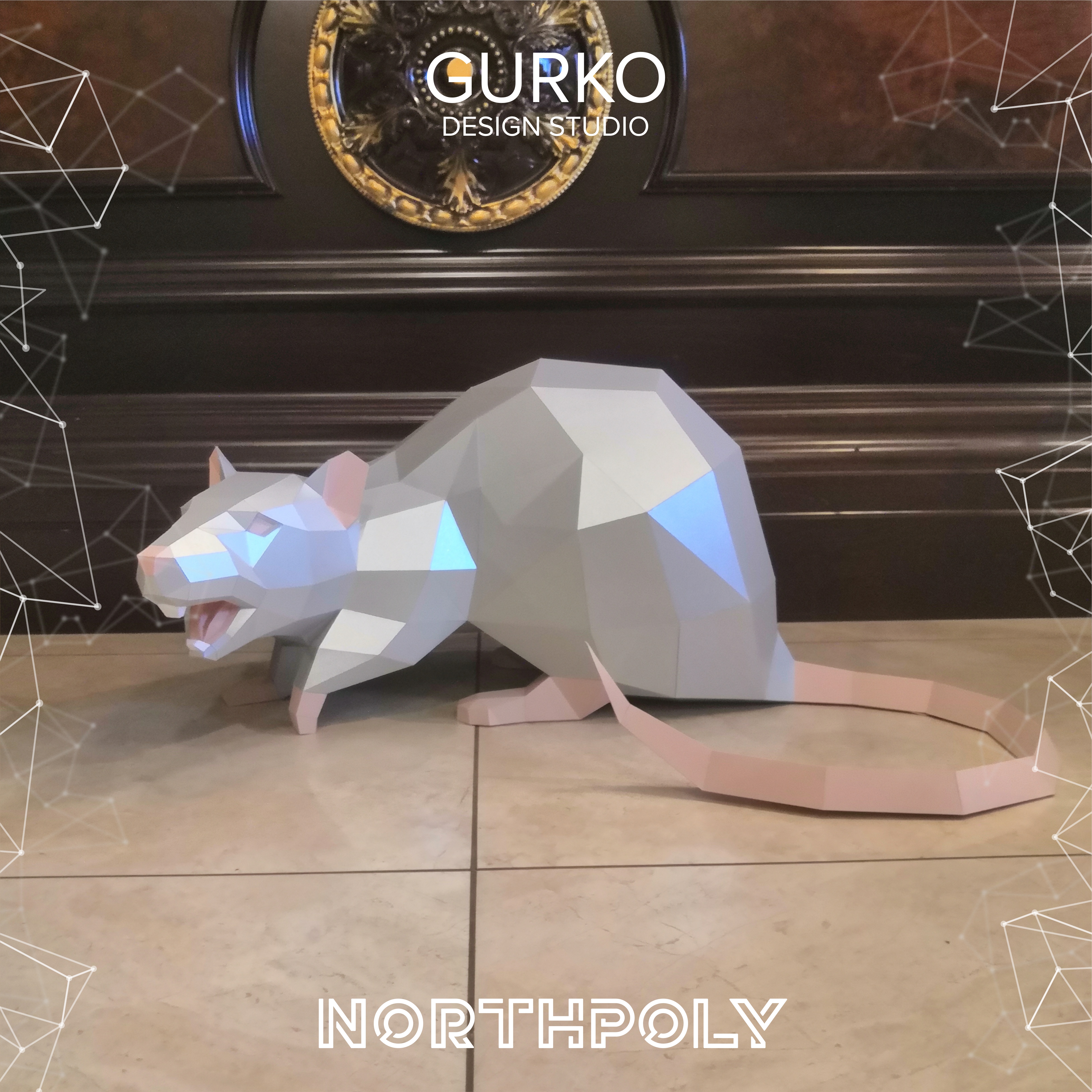Angry Rat Papercraft, Mouse, Pdf, Gurko, 3D Origami, Paper S | Inspire ...