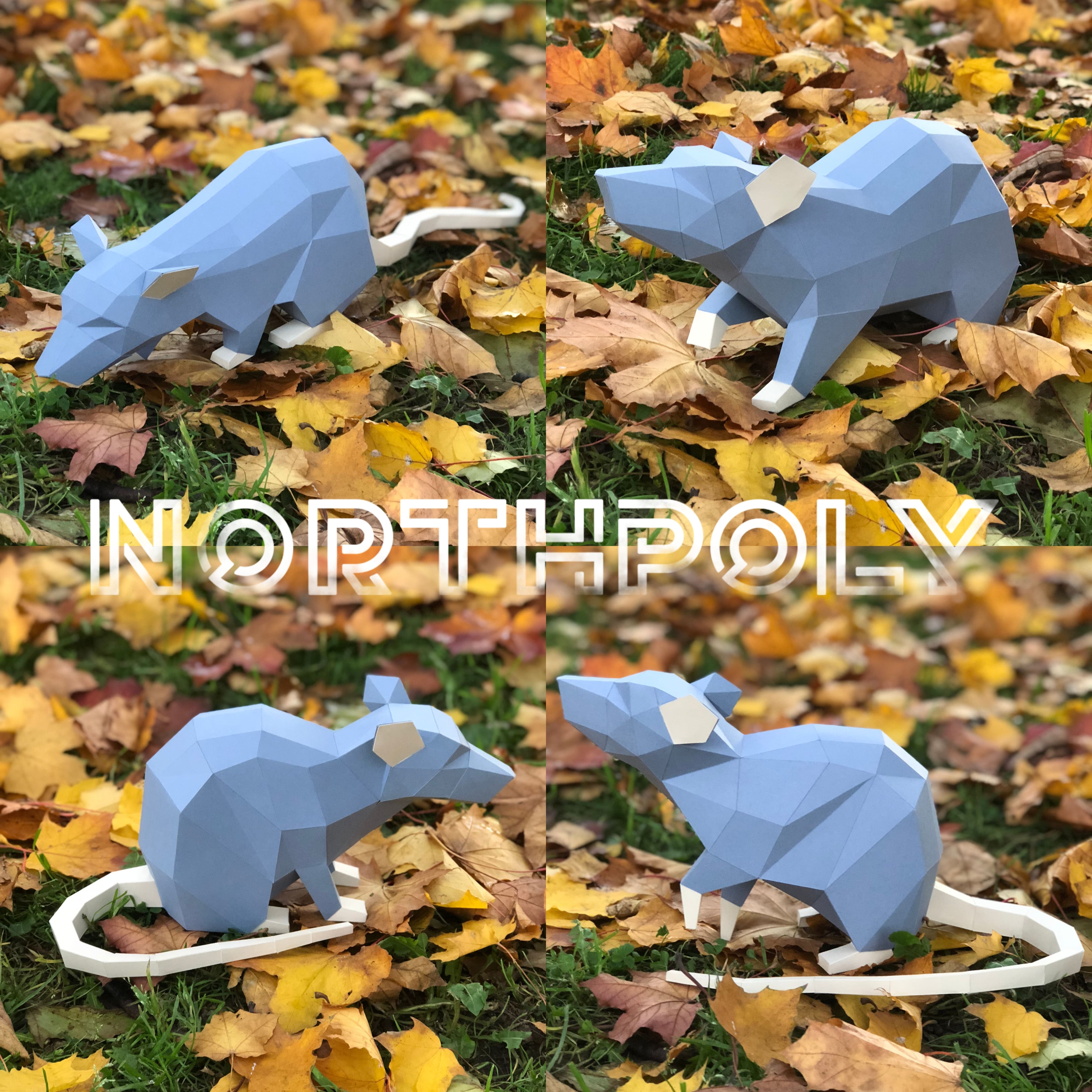 4 Rats Papercraft, Halloween, Pdf, Gurko, Pepakura, Template | Inspire ...