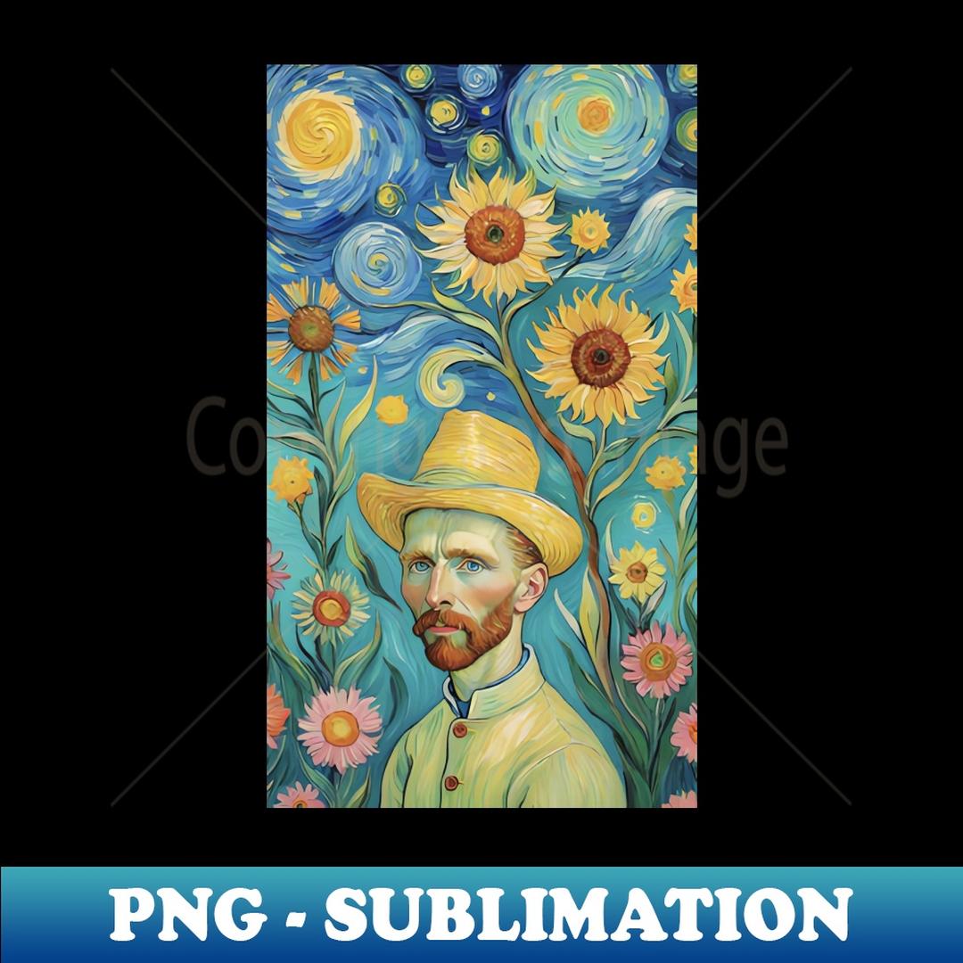 Starry Sunflower Reverie Van Gogh Inspired Portrait - Trendy | Inspire ...