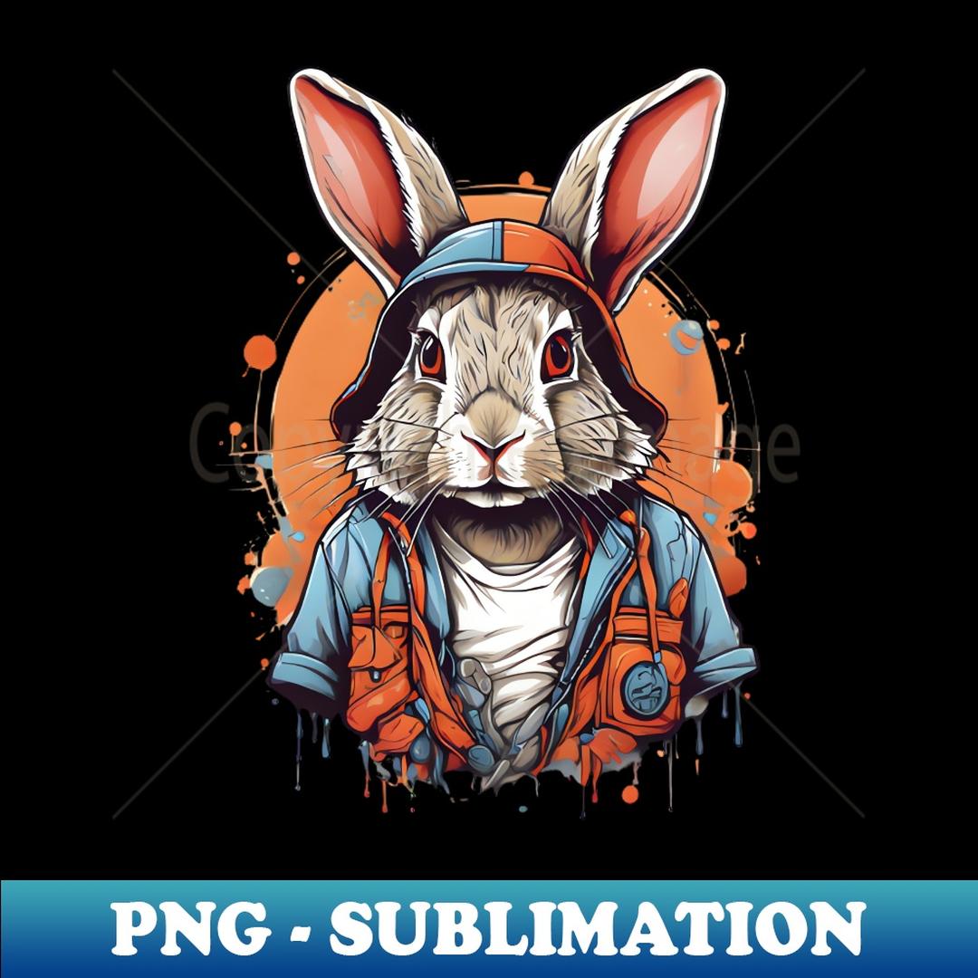 Cute Rabbit Dressed In Clothes Anthropomorphic Design - PNG | Inspire ...