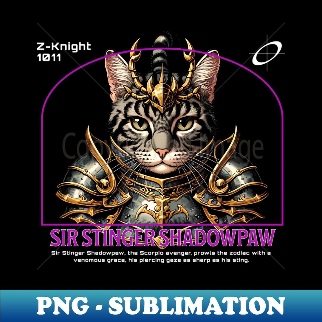 Scorpio Cat Knight - Medieval Zodiac Warrior | Inspire Uplift