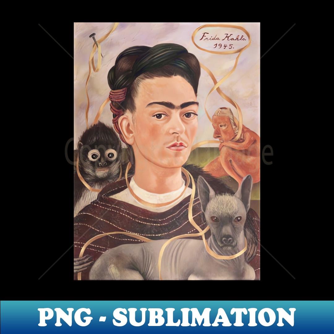 Self Portrait with Small Monkey by Frida Kahlo - High-Qualit | Inspire ...