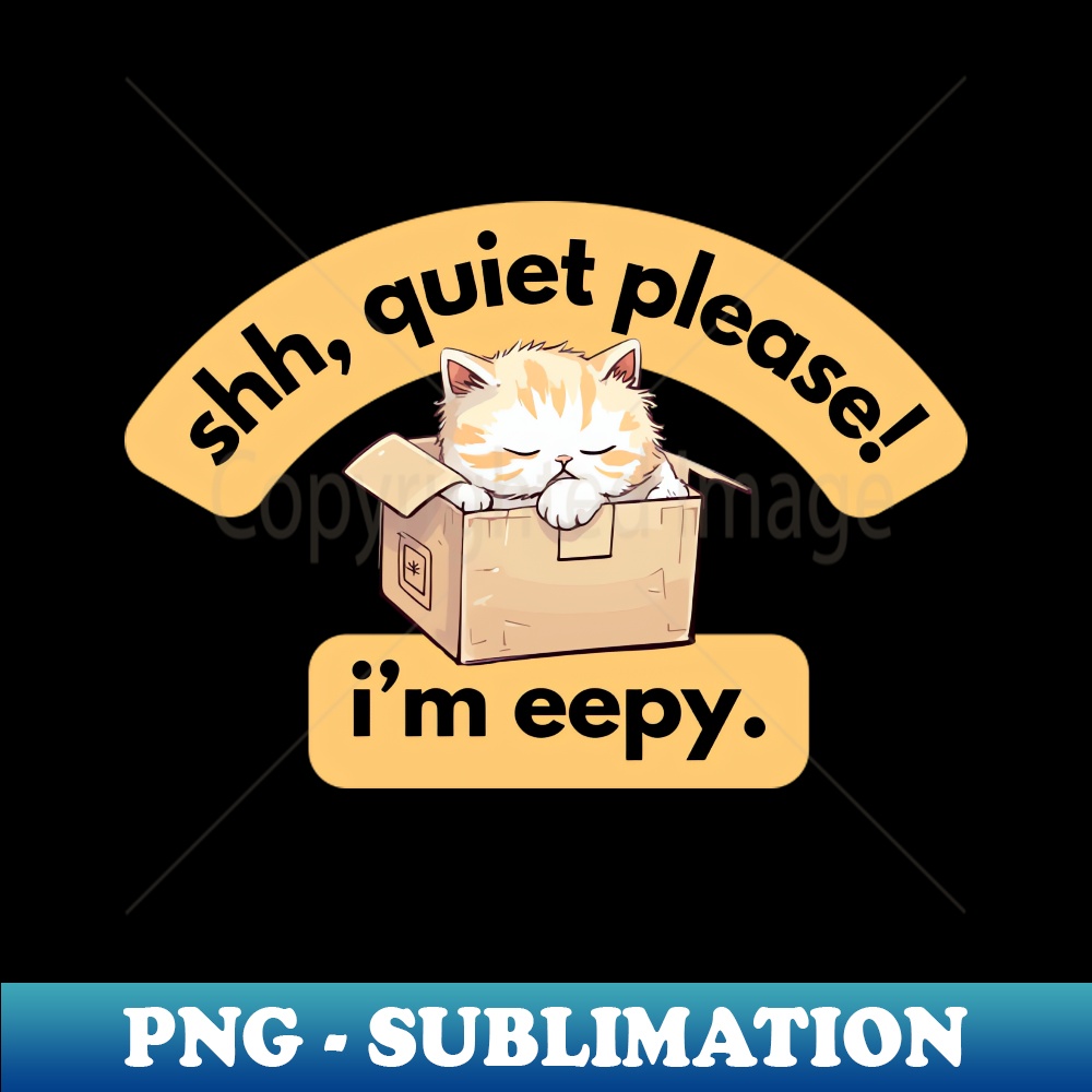 Shh, Quiet Please! I'm eepy - Sleeping Cat in a Box, Cute Si | Inspire ...
