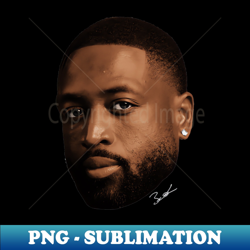 Dwyane Wade Big Face - High-Resolution PNG Sublimation File | Inspire ...