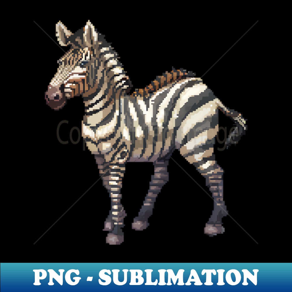 Zebra in Pixel Form - Modern Sublimation PNG File | Inspire Uplift