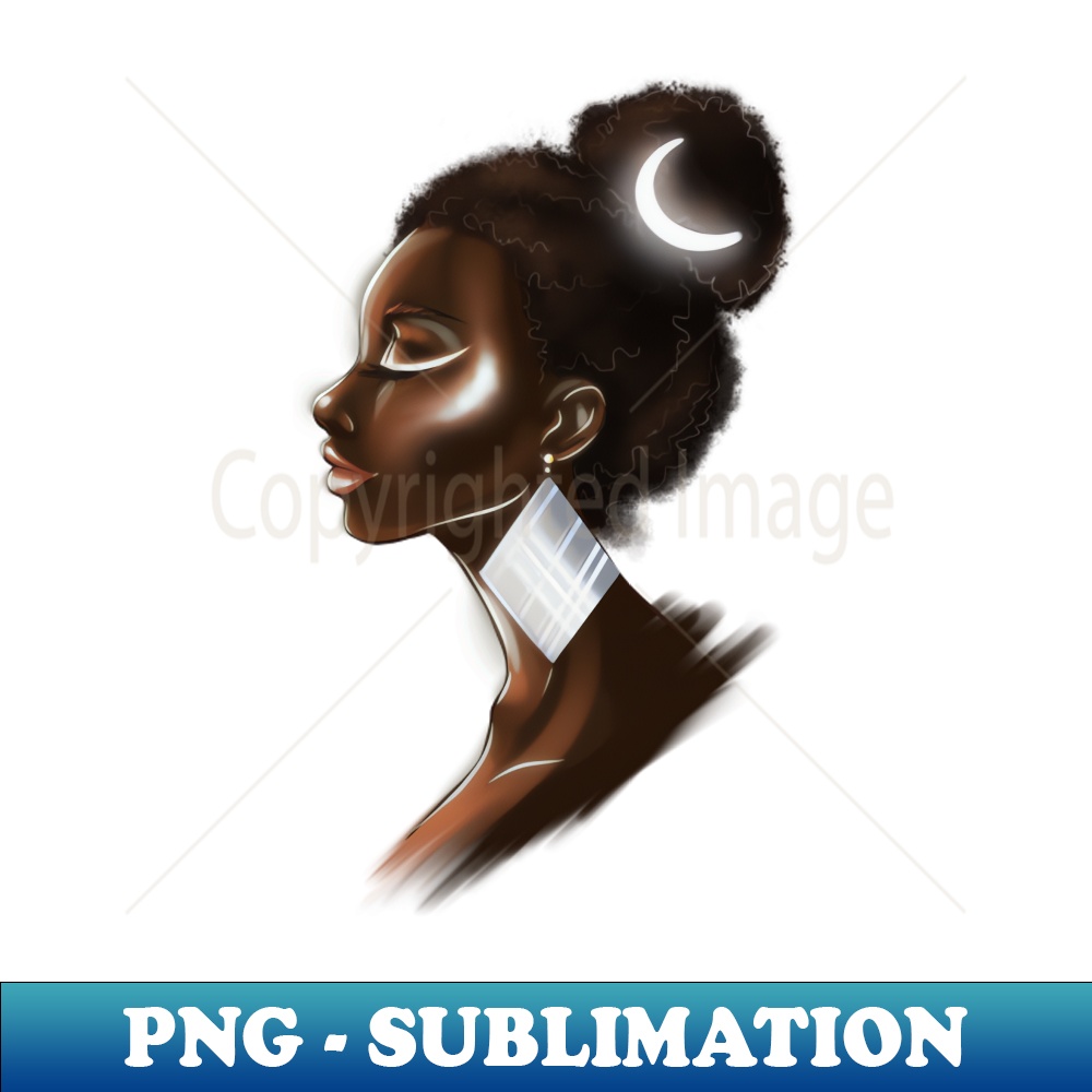 Black Woman African Moon Goddess Illustration - Sublimation- | Inspire ...