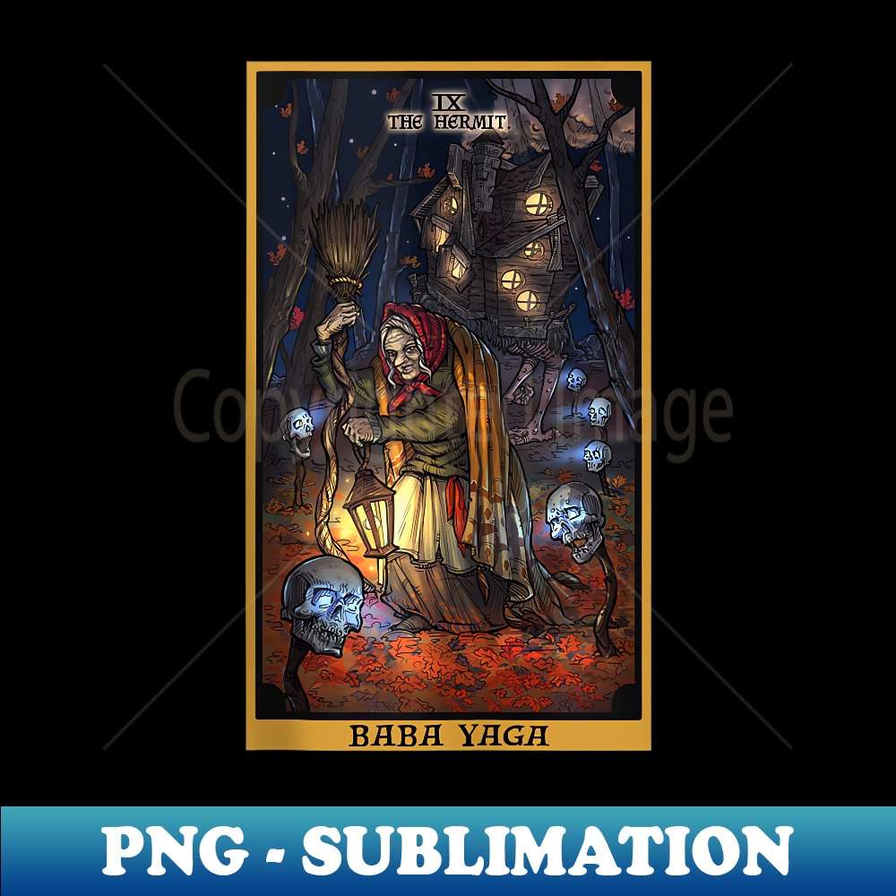 Baba Yaga The Hermit Tarot Card Slavic Mythology Pagan Witch | Inspire Uplift