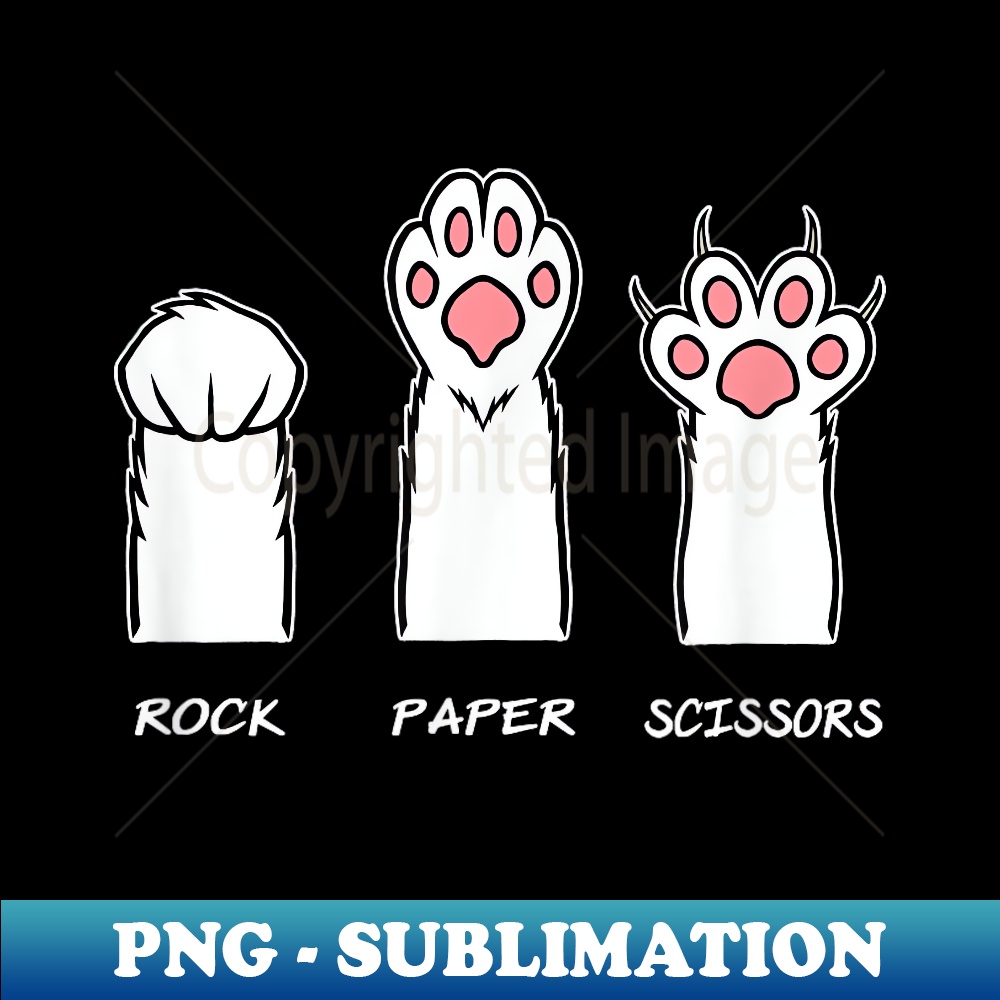 Cat . Funny Rock Paper Scissors Paws Graphic Design - Instan | Inspire ...