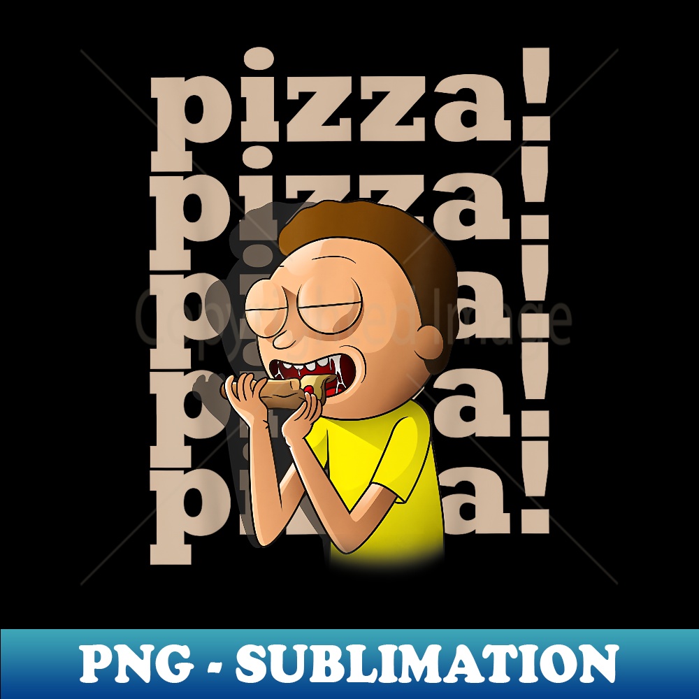 Rick and Morty Pizza Lover Morty - Exclusive PNG Sublimation | Inspire ...