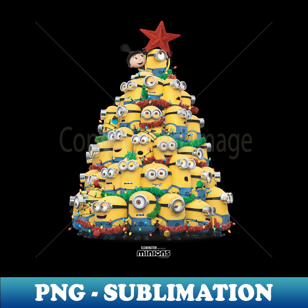 Minions Christmas Tree - PNG Transparent Sublimation File | Inspire Uplift