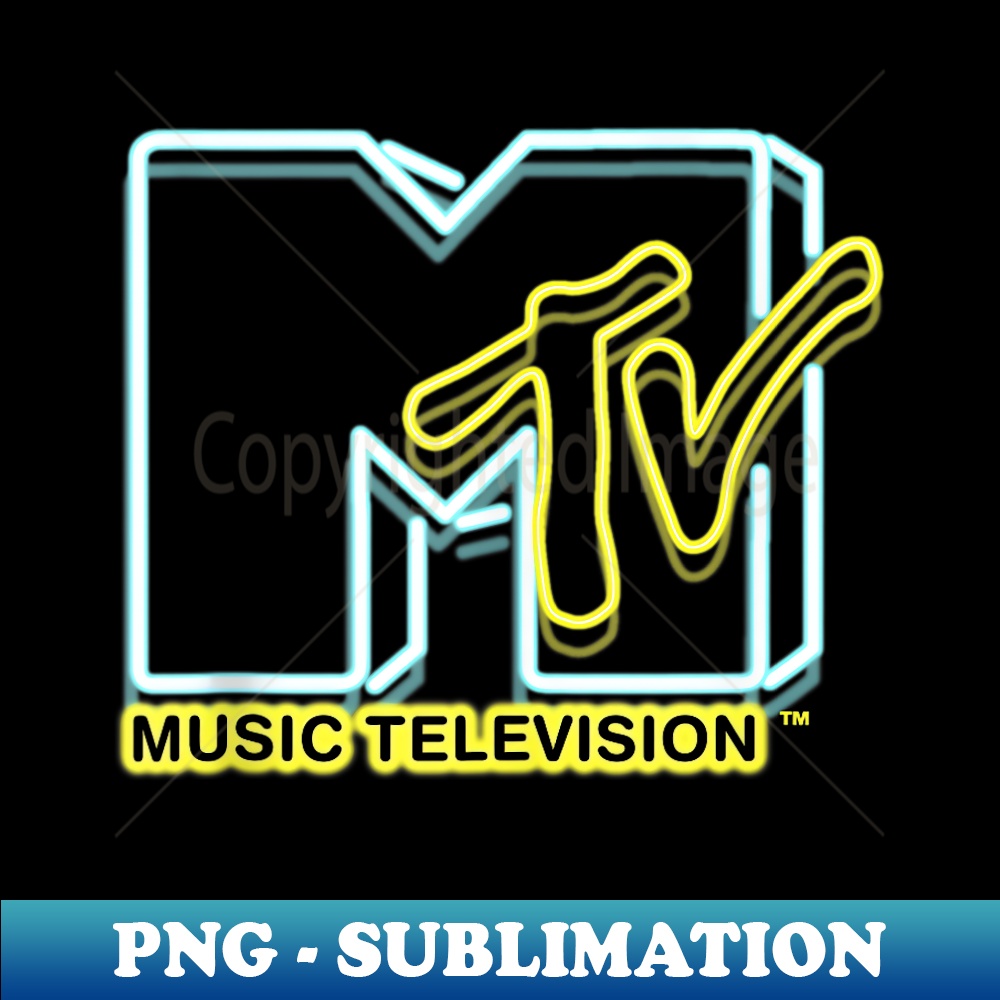 MTV Neon Lights Sign Logo Retro - Digital Sublimation Downlo | Inspire ...