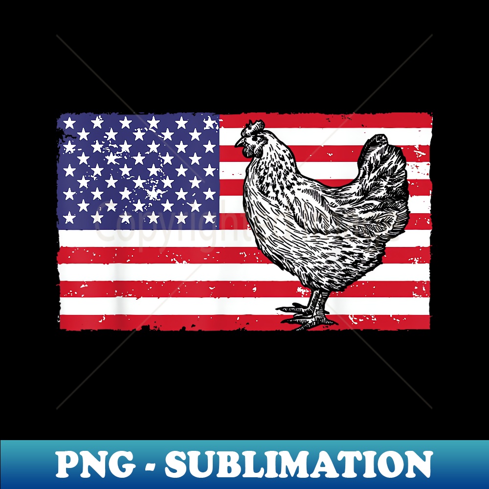 Cool Chicken Chicken Lover USA American Flag - Digital Subli | Inspire ...