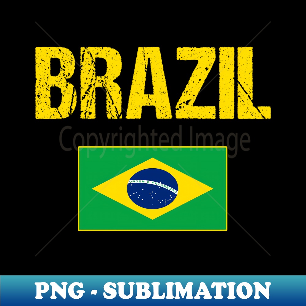Brazil Brazilian Flag - - Signature Sublimation PNG File | Inspire Uplift