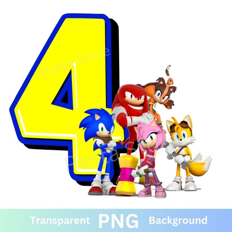 Sonic the hedgehog 4th Birthday PNG image transparent Four | Inspire Uplift