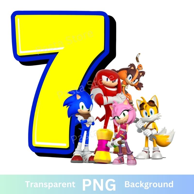 Sonic the hedgehog 7th Birthday PNG image transparent Seven - Inspire ...
