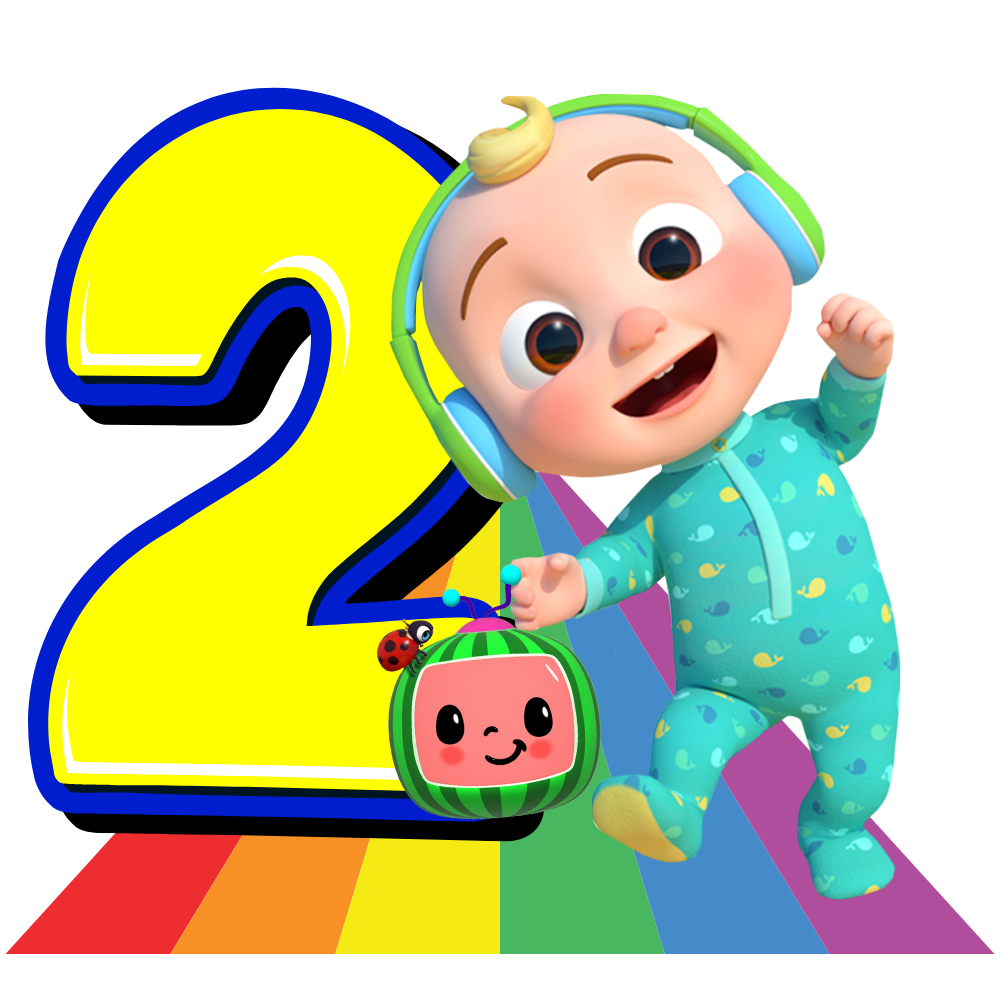 Cocomelon 2nd Rainbow Birthday PNG Image Baby Two | Inspire Uplift