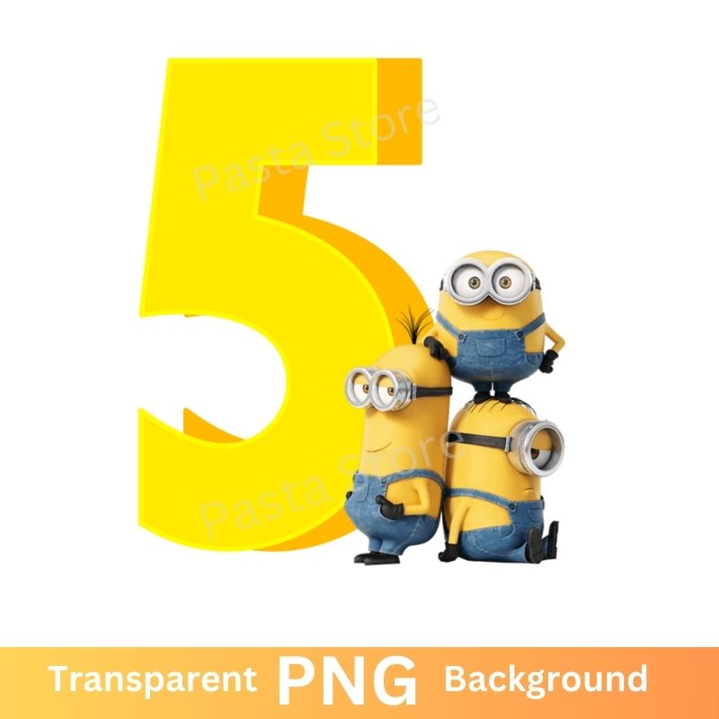 Minions 5th Birthday PNG Transparent Image Five | Inspire Uplift