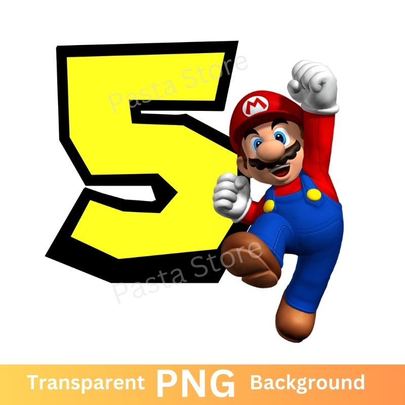 Super Mario 5th Birthday PNG Transparent Image Five | Inspire Uplift