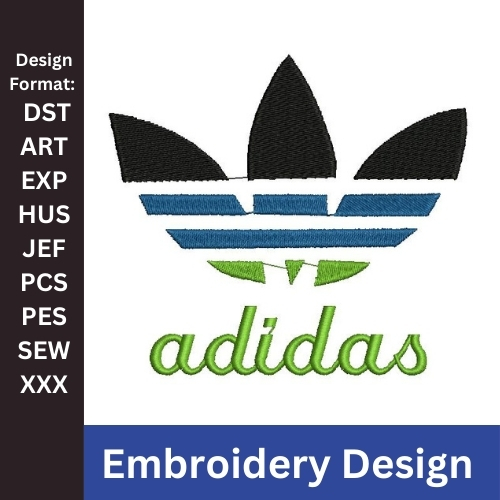 Adidas Embroidery Design, New Adidas Logo Embroidery, Sports | Inspire ...