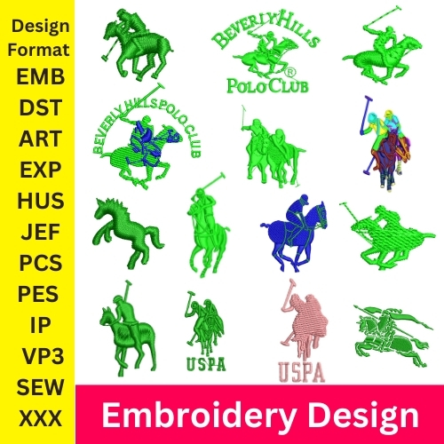 Polo Embroidery Design Bundle , USPA , Uspa logo, Horse Embr | Inspire ...