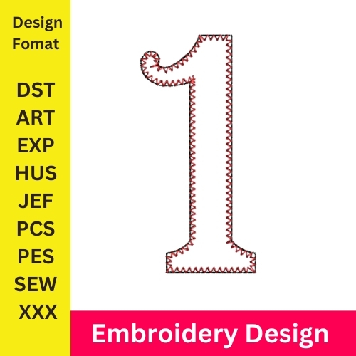 Embroidery Numbers, Embroidery Design, One Number, Machine e | Inspire ...