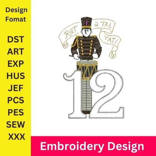 Embroidery Numbers, Embroidery Design, 12 Number, Machine em | Inspire ...
