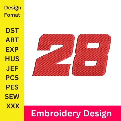 Embroidery Numbers, Embroidery Design, 28 Number, Machine em | Inspire ...