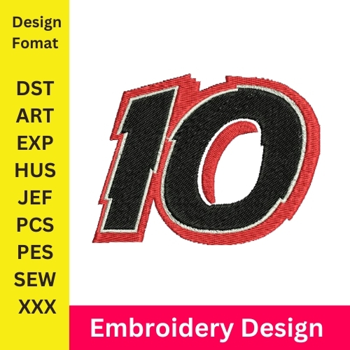 Embroidery Numbers, Embroidery Design, 10 Number, Machine em | Inspire ...