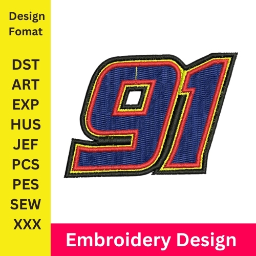 Embroidery Numbers, Embroidery Design, 91 Number, Machine em | Inspire ...